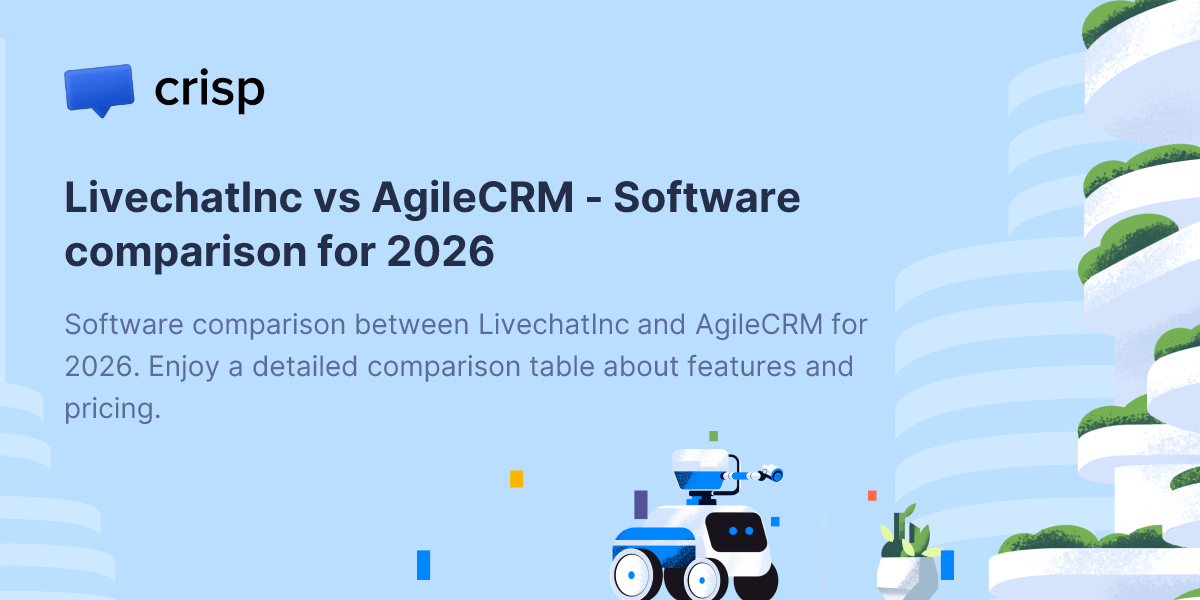 LivechatInc vs AgileCRM - Software comparison for 2025 - Crisp