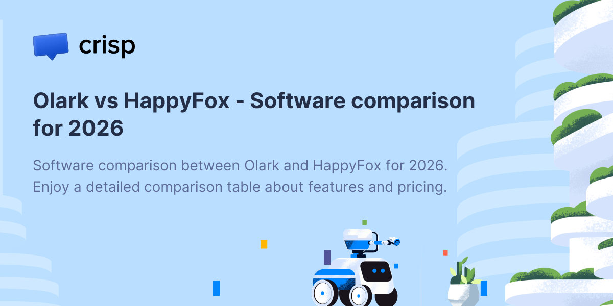 Olark vs HappyFox - Software comparison for 2026 - Crisp