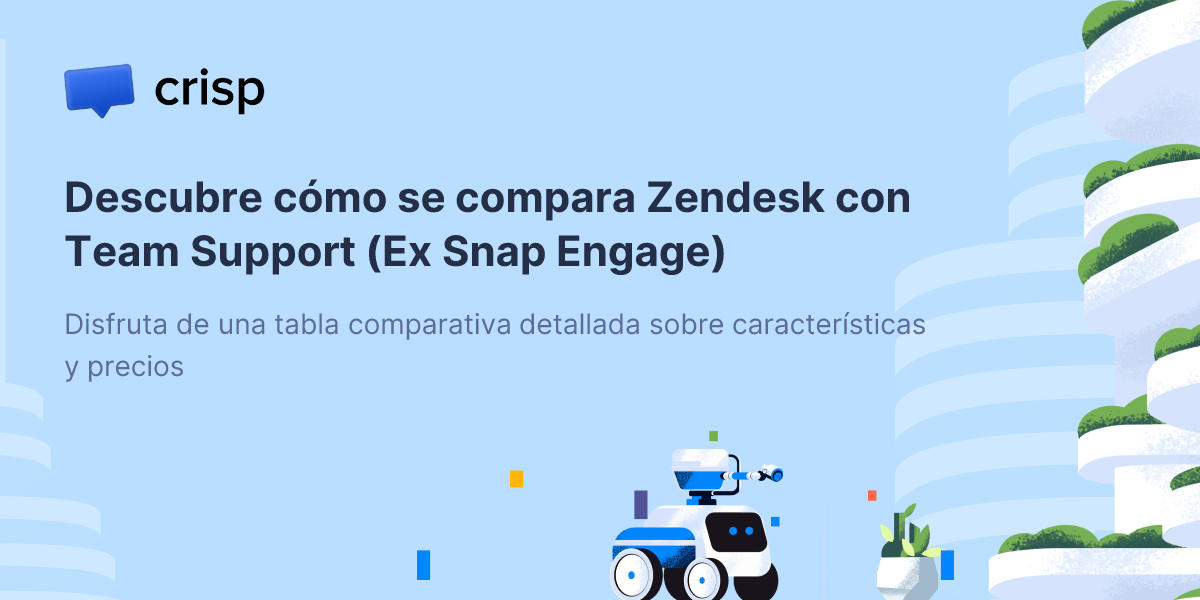 Descubre cómo se compara Zendesk con Team Support (Ex Snap Engage) - Crisp